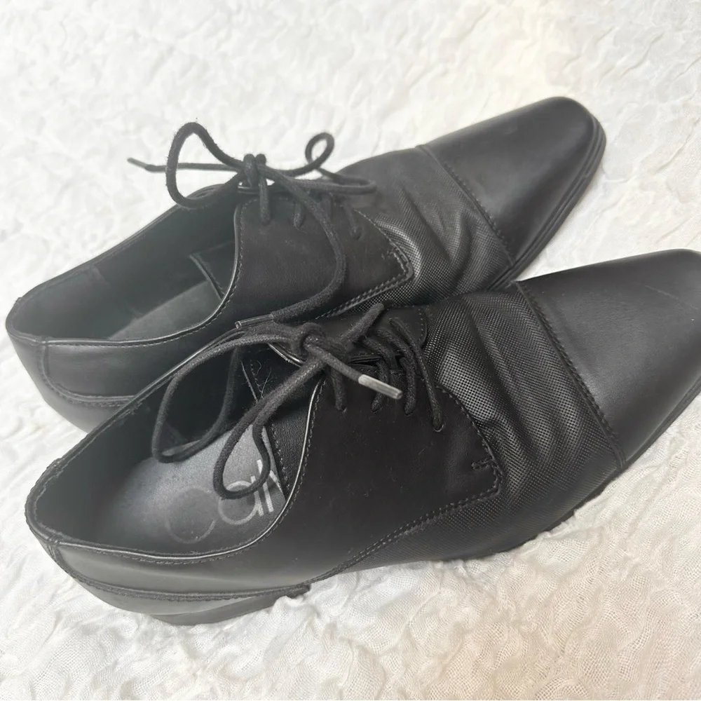 Calvin Klein | Shoes | Calvin Klein Black Tuxedo Oxford Dress Shoes Cap ...